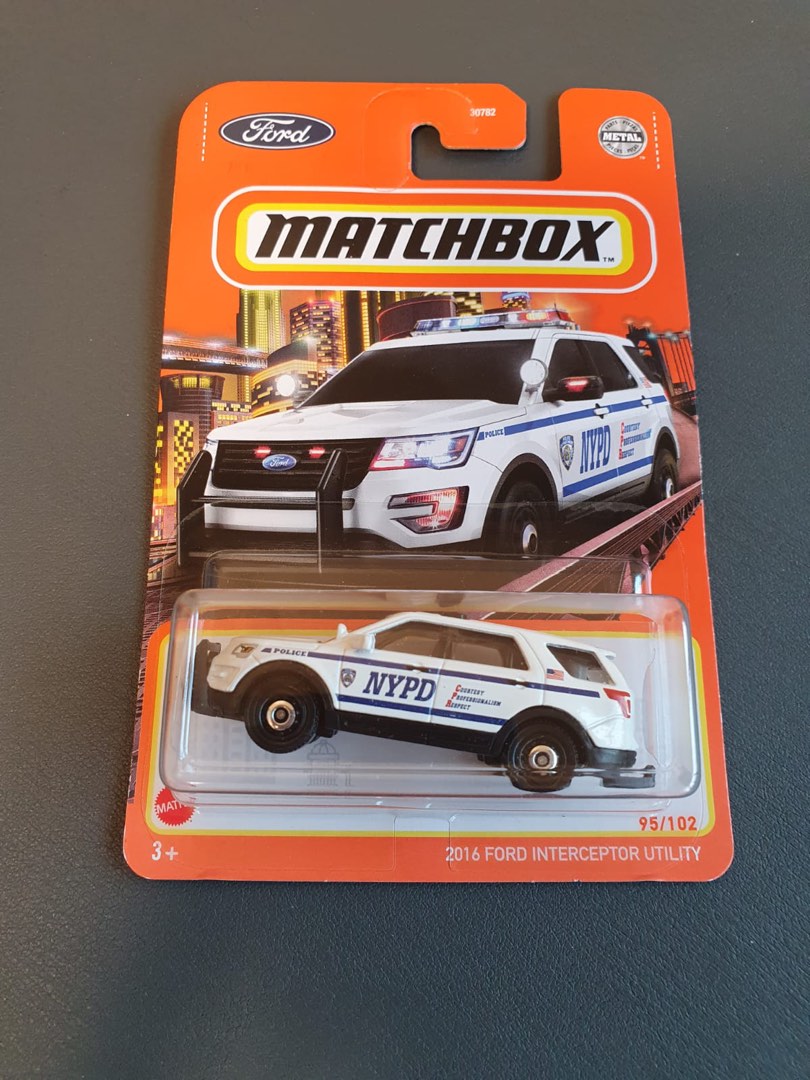 matchbox ford interceptor utility police nypd white suv emergency Hot ...