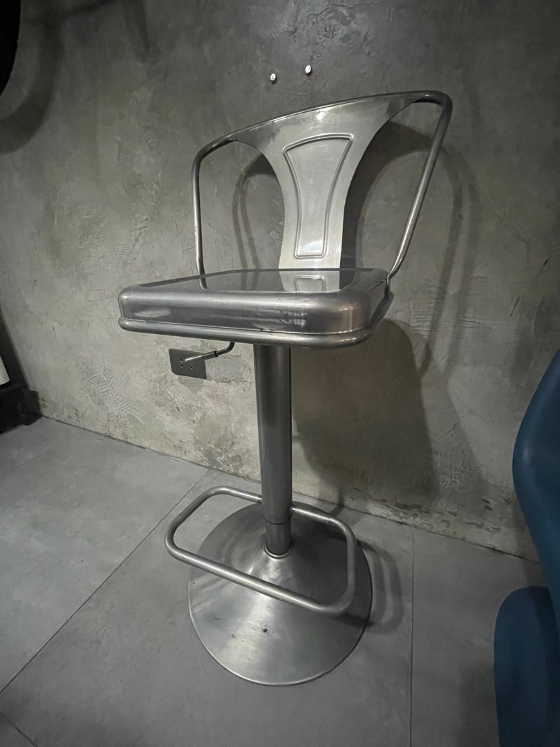 Metal Rotating Bar Rustic Chair Industrial Decor, Furniture & Home ...