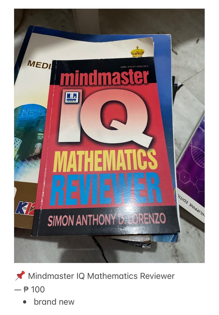 Mindmaster IQ Mathematics Reviewer, Hobbies & Toys, Books & Magazines ...