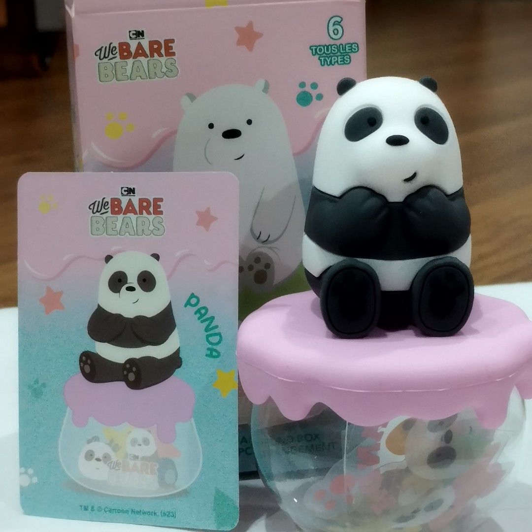 Miniso We Bare Bears blind box jar Panda OPENED, Furniture & Home ...