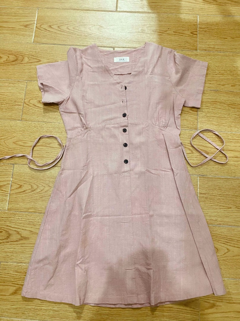 OFB KOREAN MUTED PINK DRESS, Women's Fashion, Dresses & Sets, Dresses ...