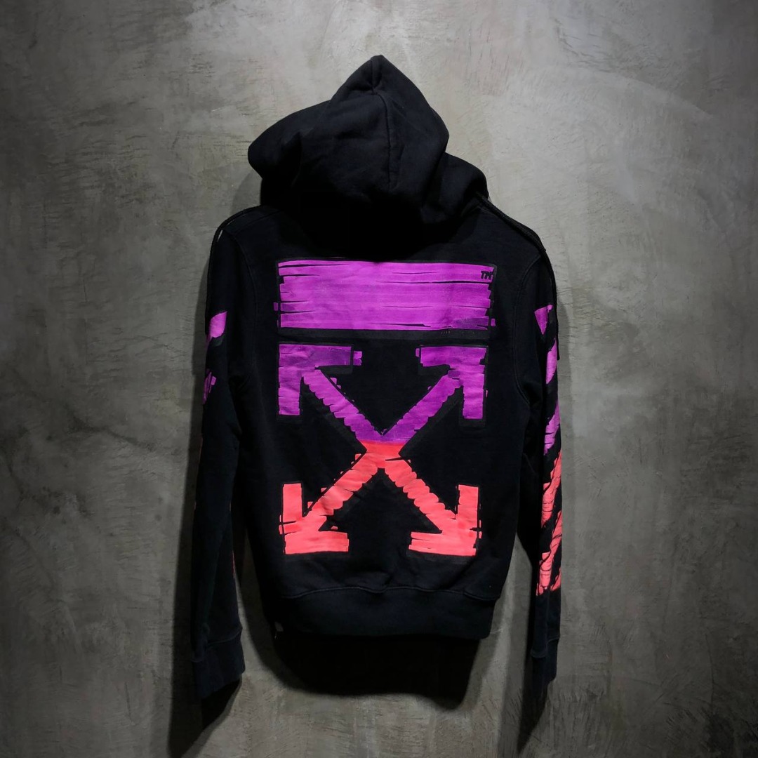 Off-White Marker Arrows Zip-up arrows hoodie, Luxury, Apparel on Carousell