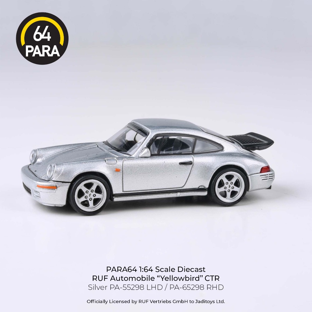 Para64 1/64 1987 Porsche RUF CTR Yellowbird Silver LHD PA55298 Diecast ...