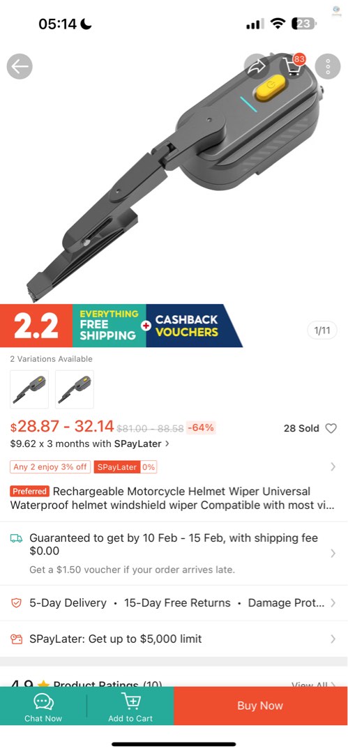 Rechargeable Motorcycle Helmet Wiper Universal Waterproof helmet ...