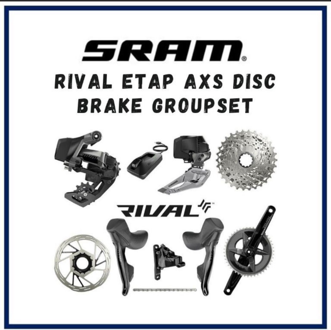 SRAM Rival eTap AXS 12 Speed Disc Brake Groupset With Quarq Power Meter ...