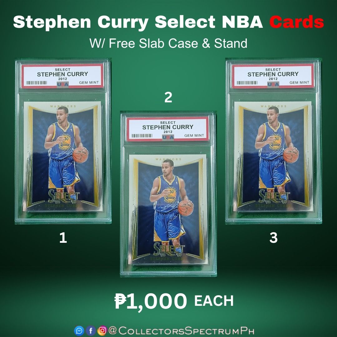 Stephen Curry 2012 Select #39 NBA Cards with Free Slab Case and Stand ...