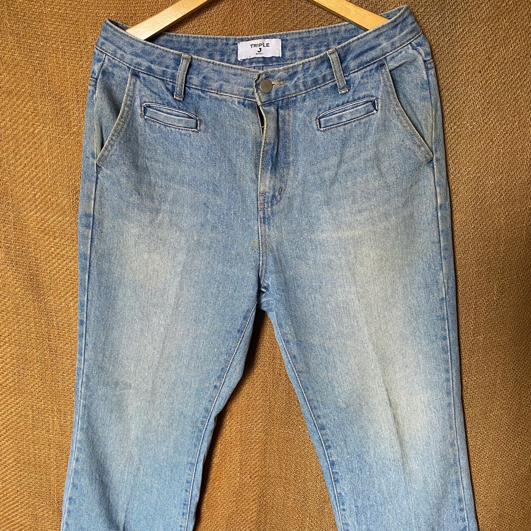 Triple J Unfinished Baggy Jeans Man, Fesyen Pria, Pakaian , Bawahan di ...