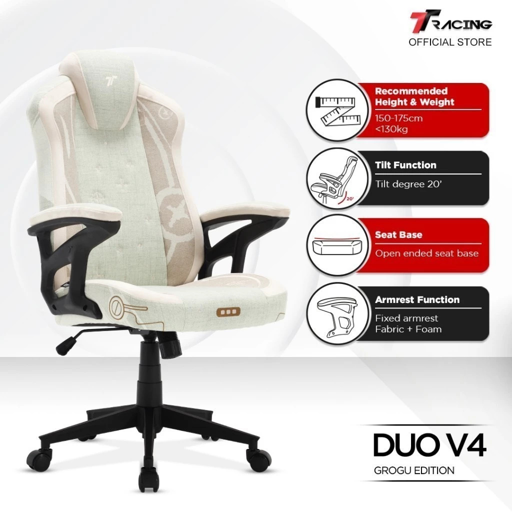 TTRacing Duo V4 Grogu Star Wars Edition Air Threads Fabric Gaming Chair ...