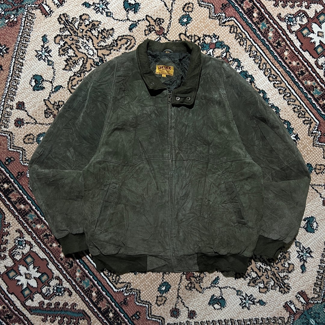 Vintage Duke Gamuza Leather Jacket, Men's Fashion, Coats, Jackets and ...