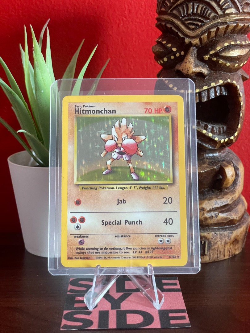 Vintage Pokemon TCG Card - Hitmonchan (Base Set, #7/102, Rare, Holo ...