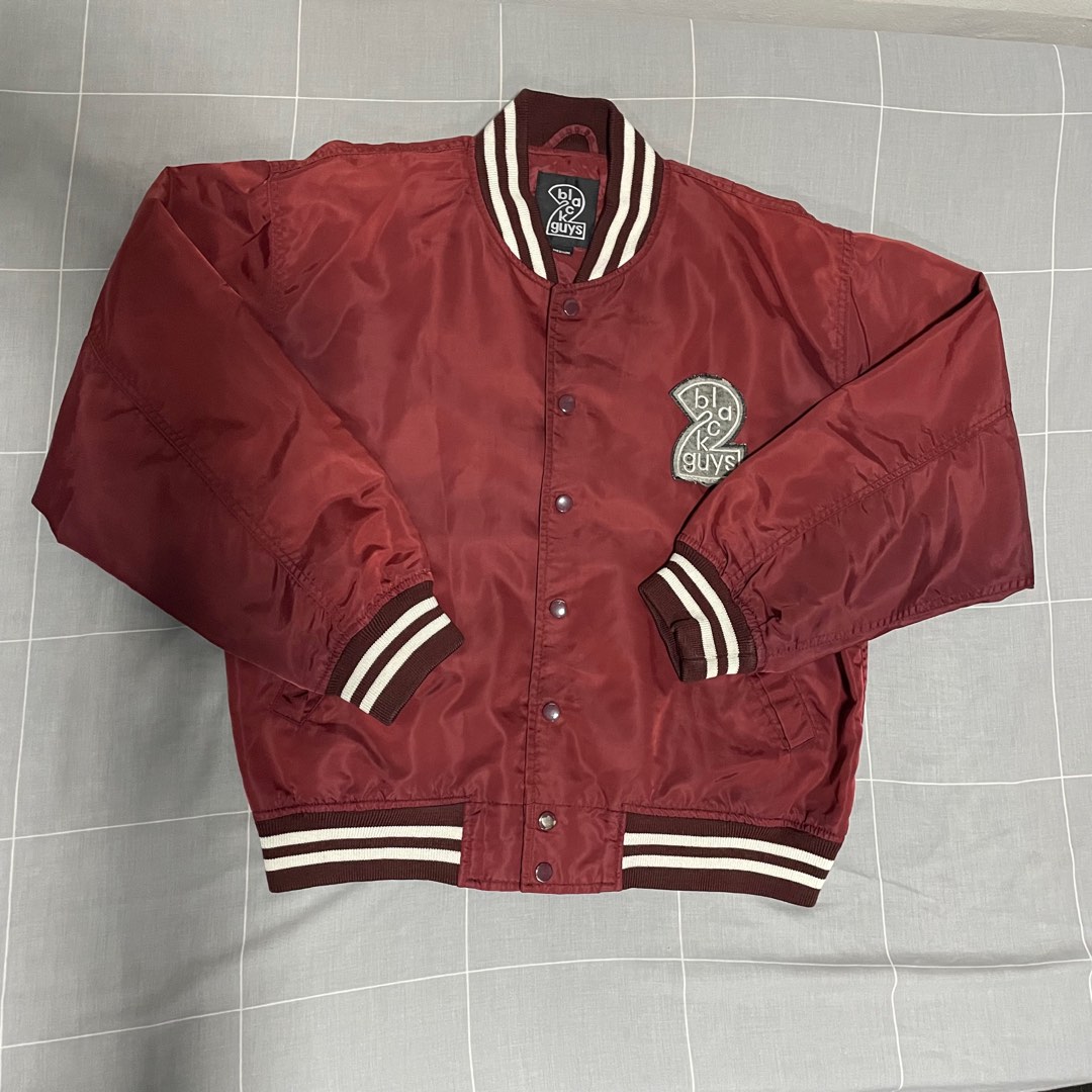 Y2k Varsity Jacket (2 Balck Guys), Men's Fashion, Coats, Jackets and ...