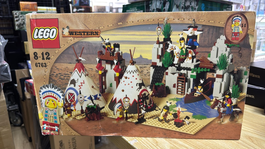 全新 外盒甩膠已開 內袋未開 Lego 6763 Rapid River Village 印第安人急流河村, 興趣及遊戲, 玩具 & 遊戲類 ...