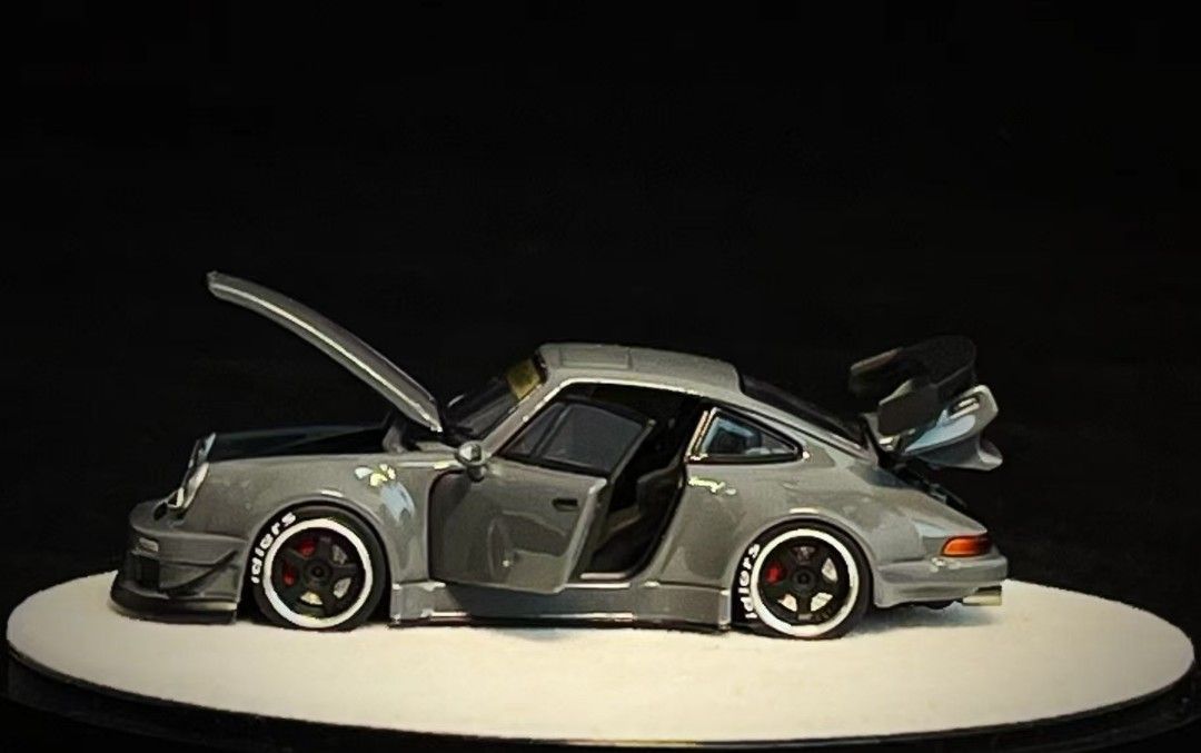預訂 Pre-order PGM 1:64 合金全開 RWB 930 GT Wing版 水泥灰 Cement Grey, 興趣及遊戲, 玩具 ...
