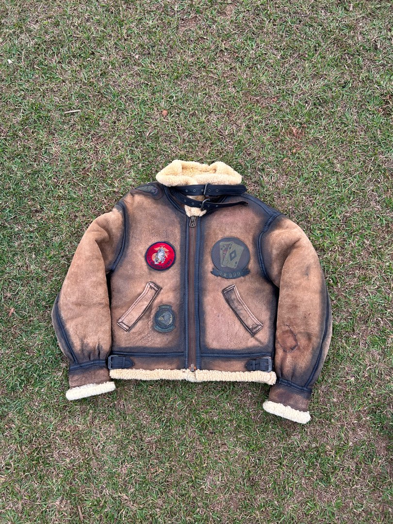 AVIREX B2 BOMBER SHEARLING, Men's Fashion, Coats, Jackets and Outerwear ...