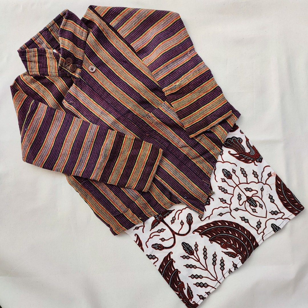 Baju lurik bayi | baju adat anak | baju adat jawa, Bayi & Anak, Baju ...