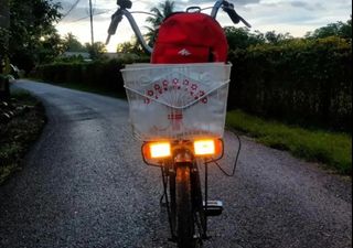 Cap lampu basikal tua/antik saiz besar dynamo 12v, Sports Equipment ...