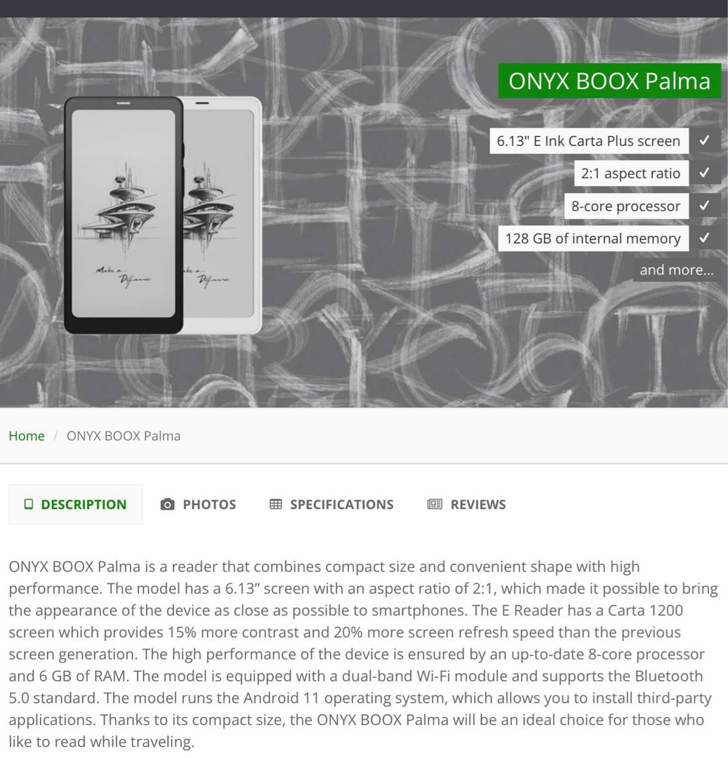 Boox Palma 1, Mobile Phones & Gadgets, E-Readers on Carousell