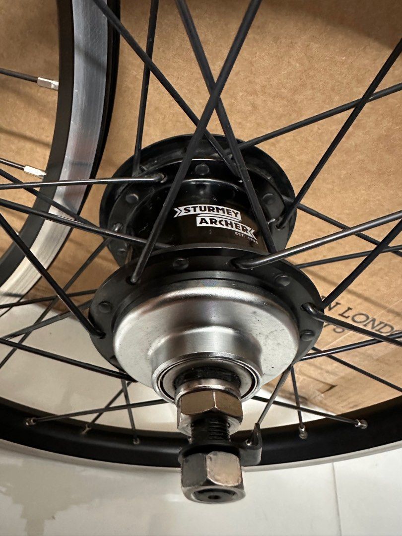 Brompton Wheelset BWR Wide Ratio 6 Speed Inner Hub Black Edition ...