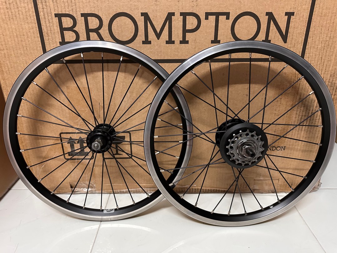 Brompton Wheelset BWR Wide Ratio 6 Speed Inner Hub Black Edition ...
