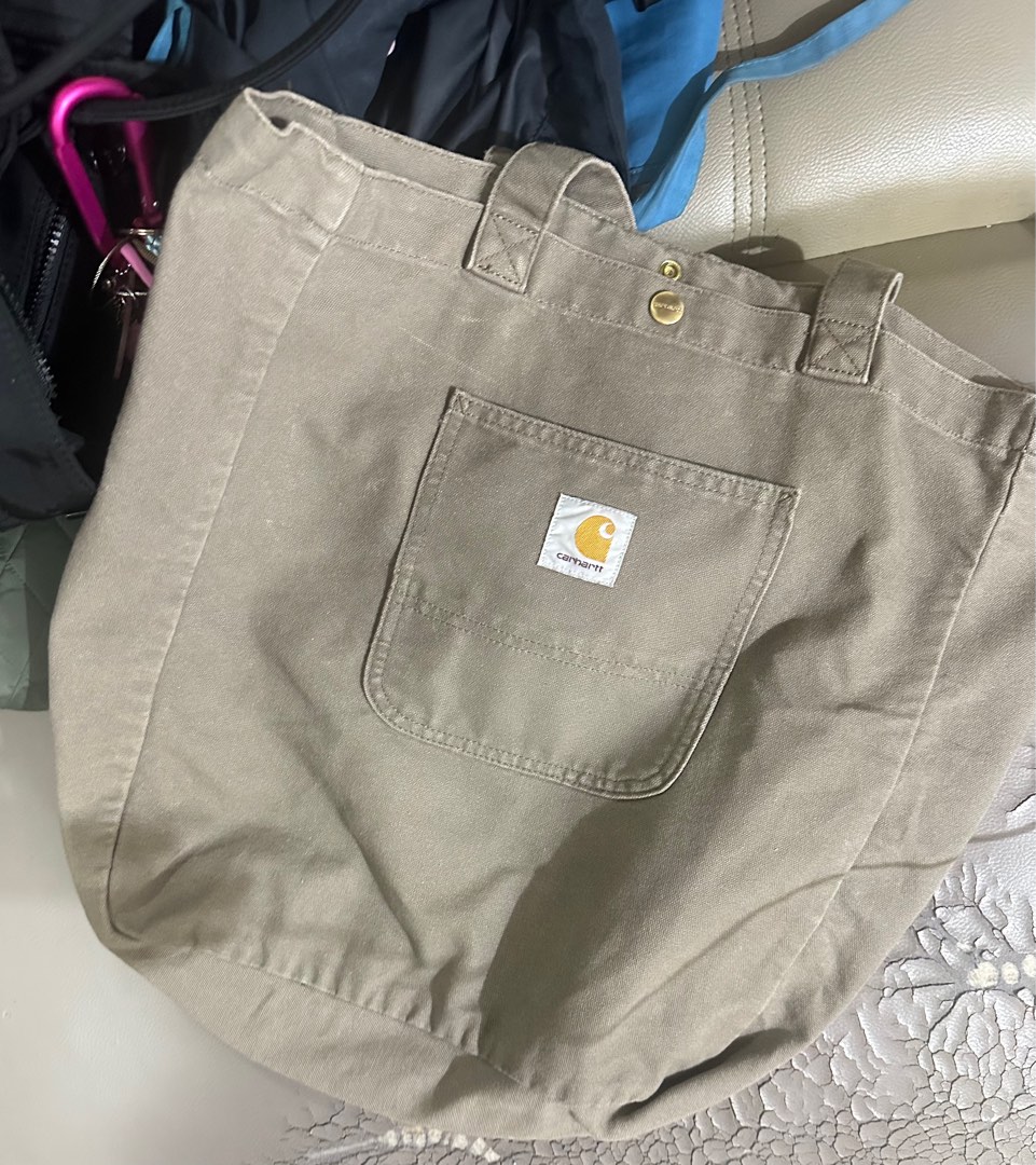 Carhartt WIP Garisson Big Tote Bag Stone Army Grey Dyed Original ...