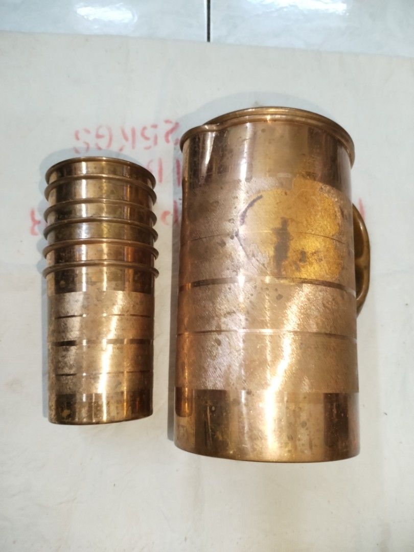 copper jug and cup, Hobbies & Toys, Collectibles & Memorabilia, Vintage ...