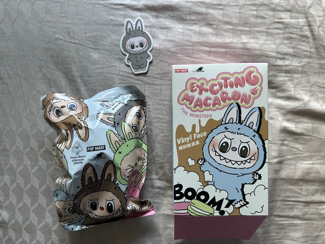 Funclaw Labubu V1 Sesame Bean Exciting Macaroon FC fun claw V2 have a ...