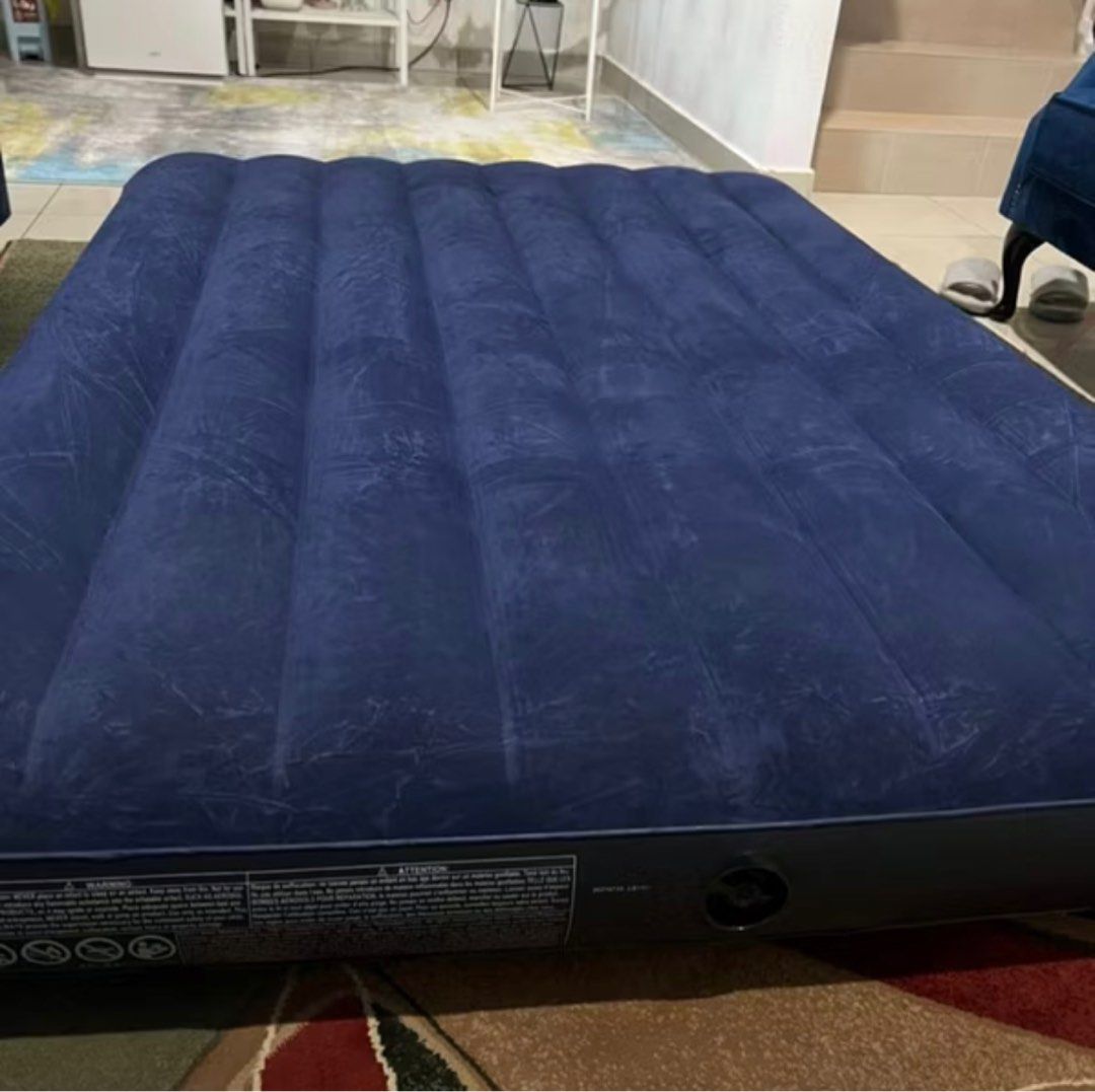 Intex Air Bed (Tilam angin) + Air pump, Furniture & Home Living ...