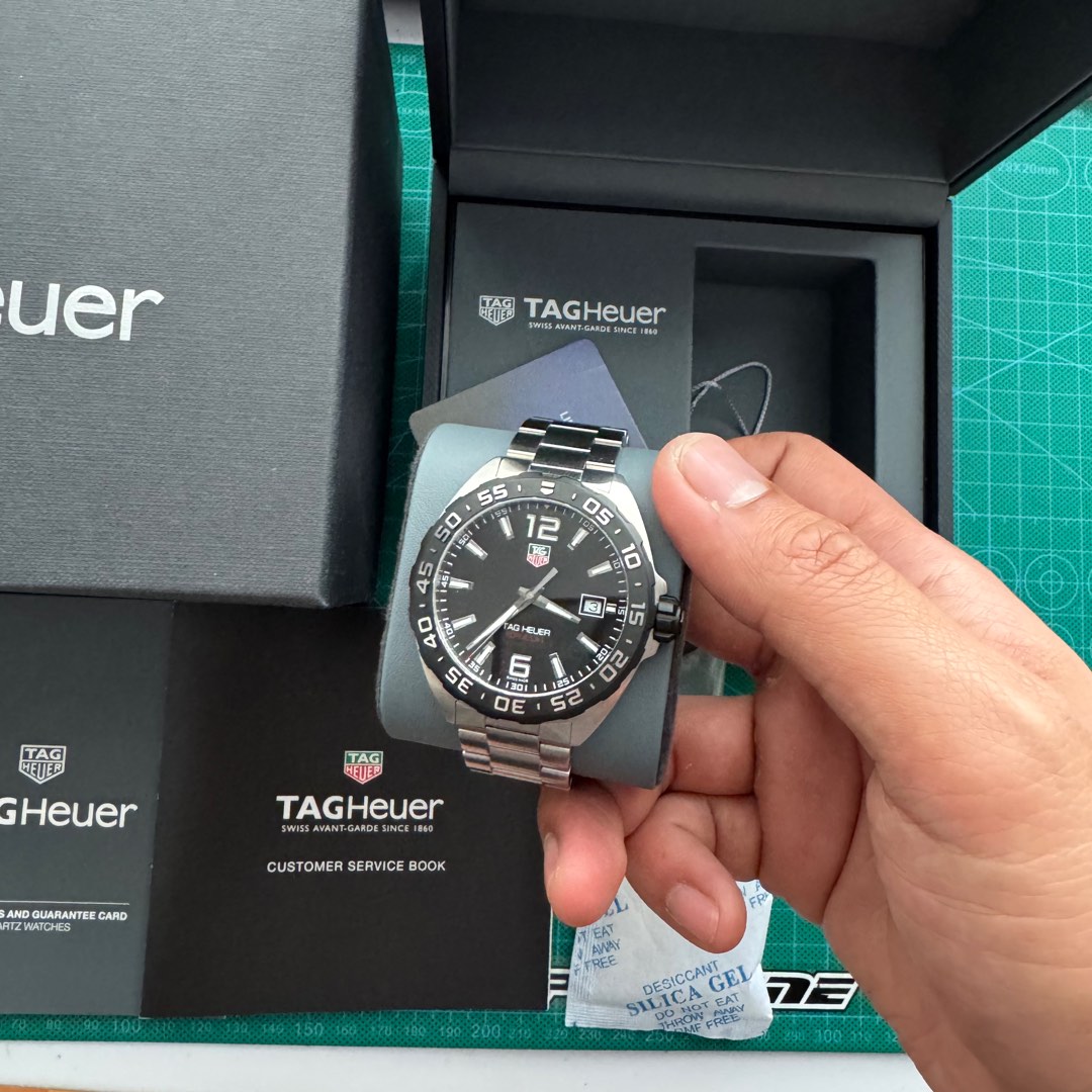 Jam Tangan TAG HEUER FORMULA 1 WAZ1110 FT8023 Black Dial Metal Strap ...