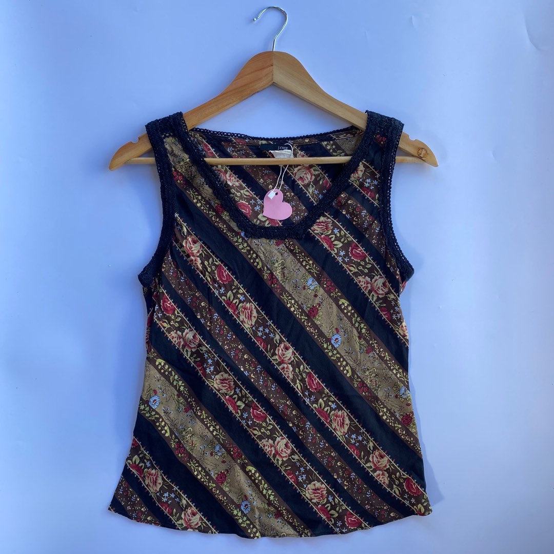 j.crew 90s vintage top, Women's Fashion, Tops, Sleeveless on Carousell