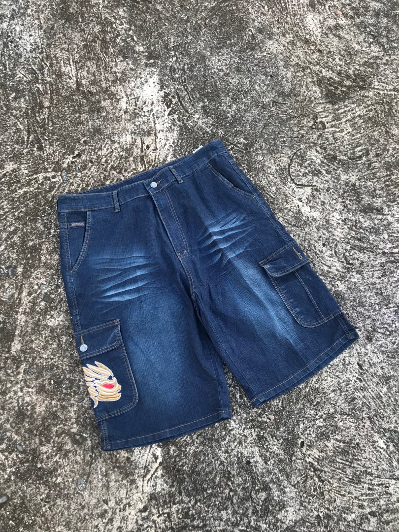 Jorts With Design On Pocket, Men's Fashion, Bottoms, Shorts on Carousell