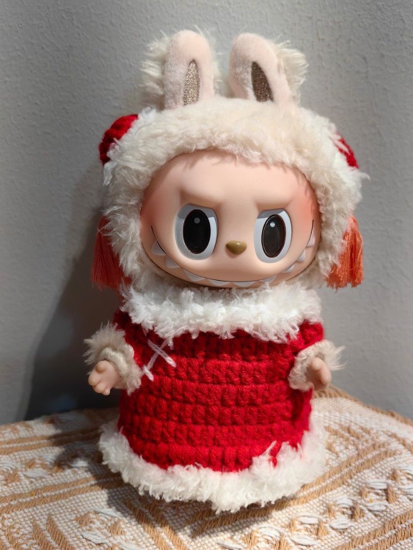 Labubu cny cloth Red Qipao (ready stock), Hobbies & Toys, Toys & Games ...