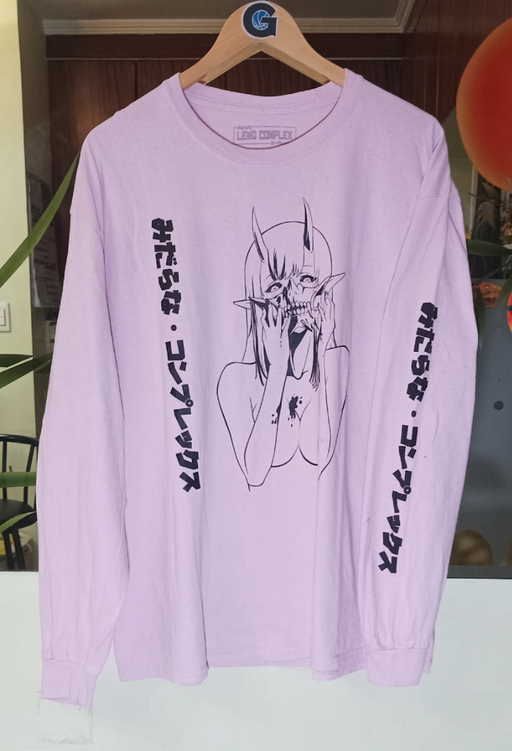 Lewd Complex Long-sleeve Pink Shirt, Men's Fashion, Activewear on Carousell