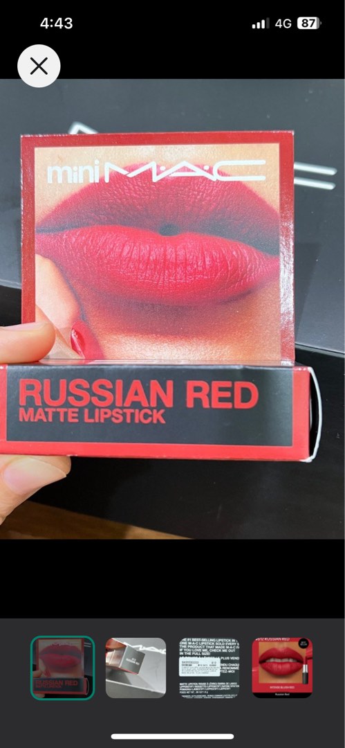 Mac Mini Russian Red, Beauty & Personal Care, Face, Makeup on Carousell