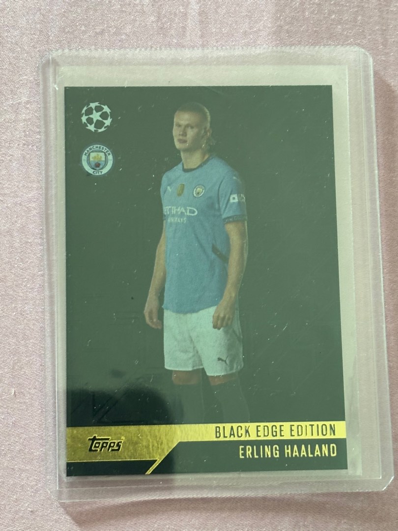 Match attax 24/25 Erling Haaland black edge edition, Hobbies & Toys ...