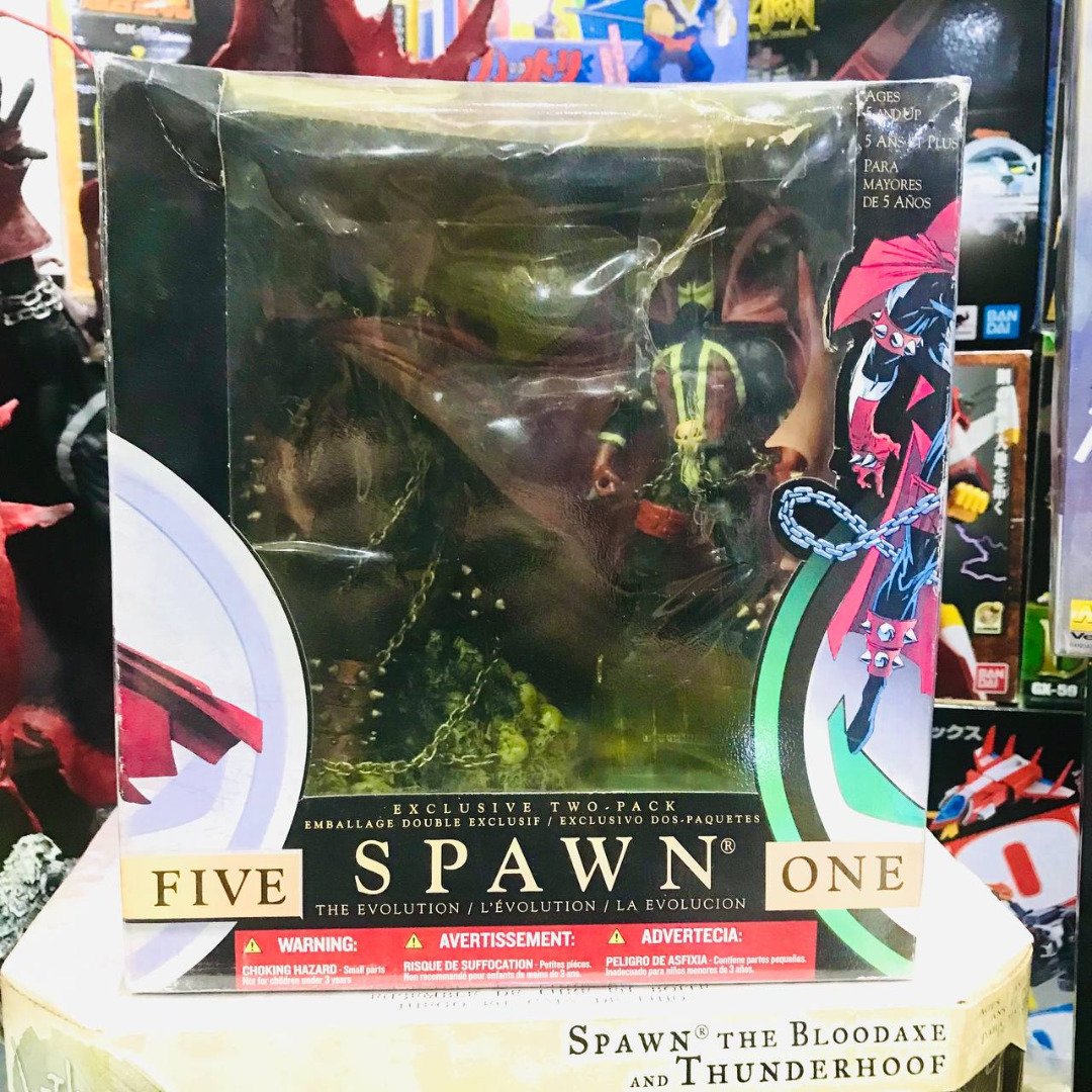 MCFARLANE TOYS 2002 SPAWN - SPAWN THE EVOLUTION . SPAWN I & SPAWN V TWO-PACK EXCLUSIVE, Hobbies ...