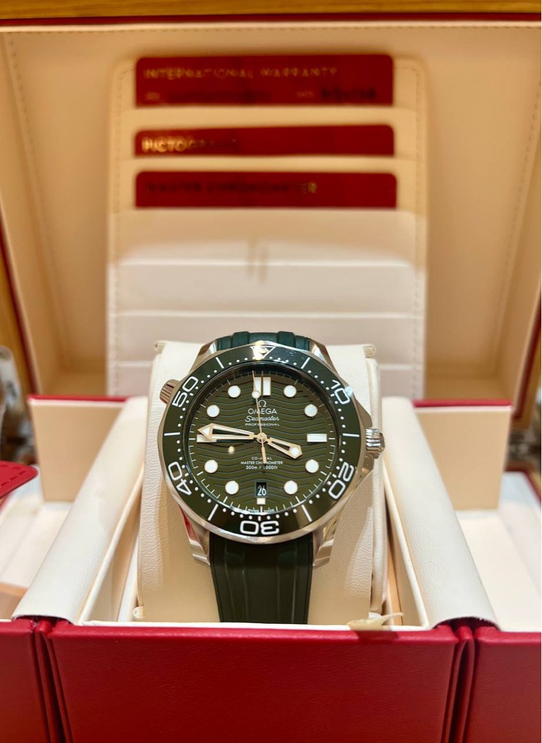Omega Seamaster Green, Luxury, Watches on Carousell