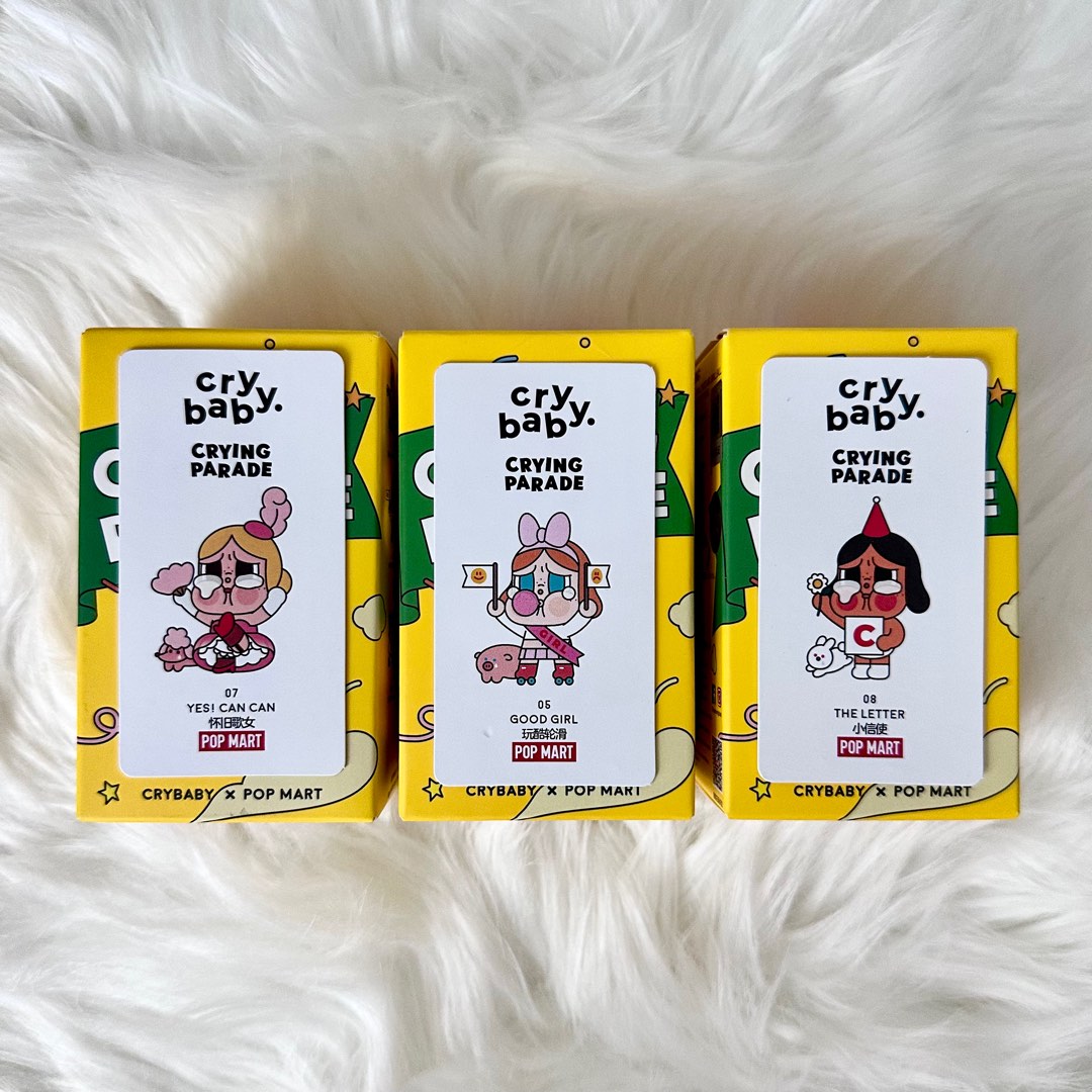 Popmart crybaby crying parade blindbox figure, Hobbies & Toys, Toys ...