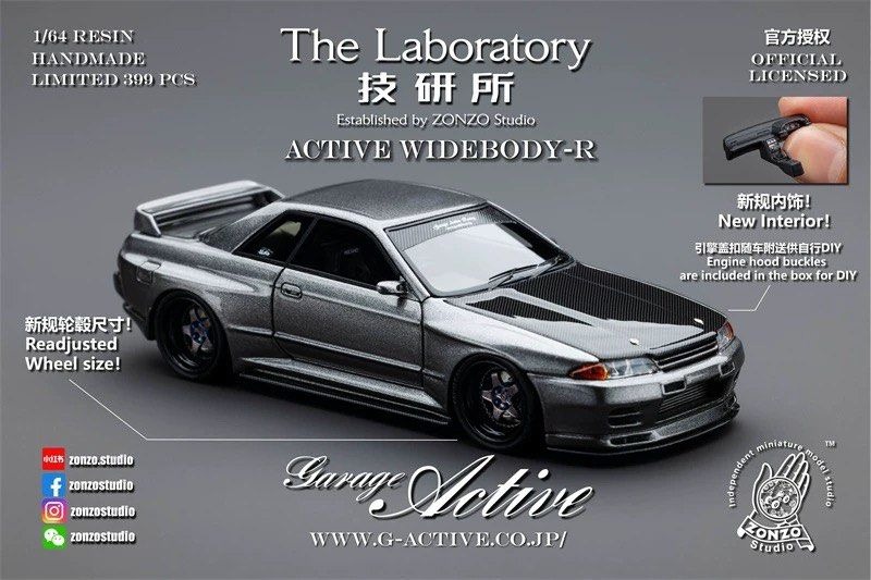 Ready Stock Zonzo The Laboratory R32 Gunmetal with Carbon Hood Active ...