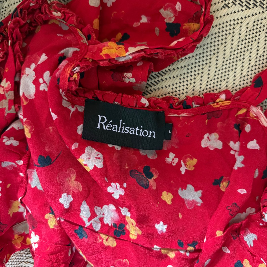 Realisation Par - The Julia Dress in Rouge Fleur, Women's Fashion ...