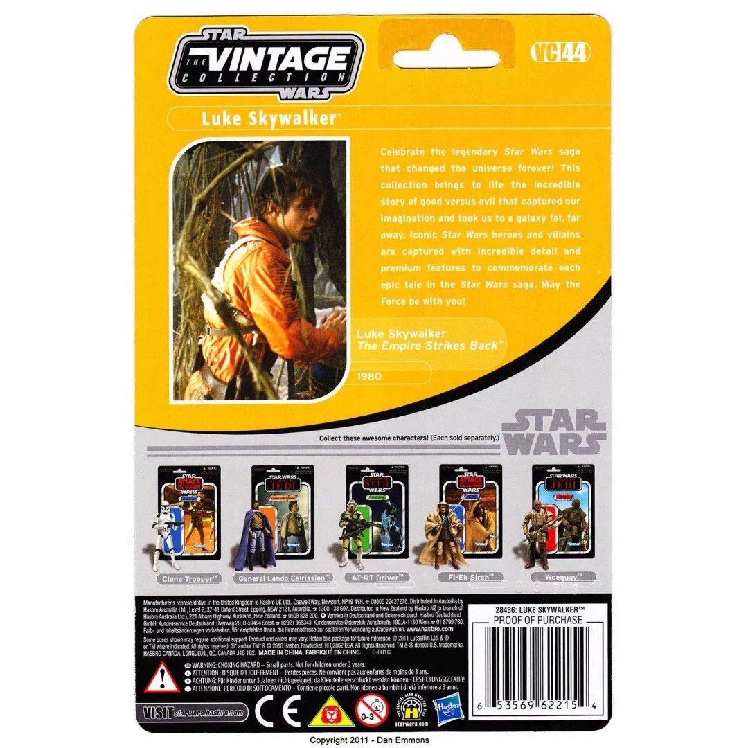 Hasbro 2011 Star Wars TESB: The Vintage Collection Luke Skywalker ...