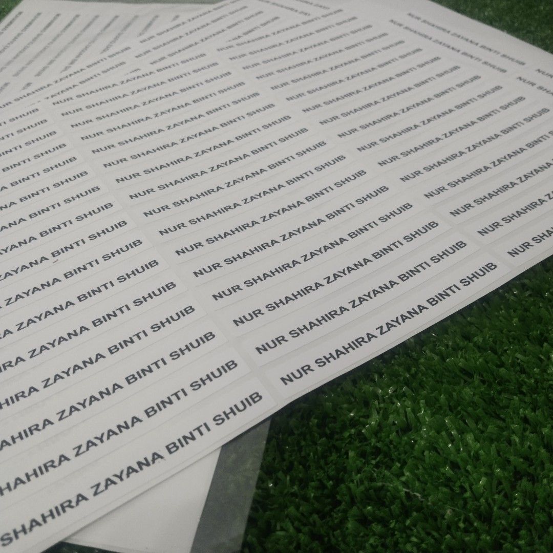 STICKER NAMA UNTUK BUKU ATAU ALAT TULIS SEKOLAH ANAK SAIZ 8CMX1CM ...