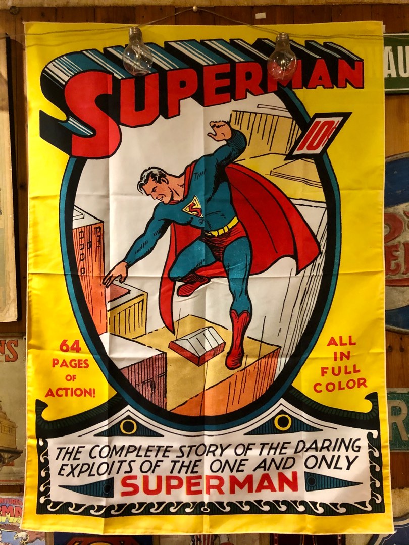 Superman Banner #4, Hobbies & Toys, Memorabilia & Collectibles, Vintage ...