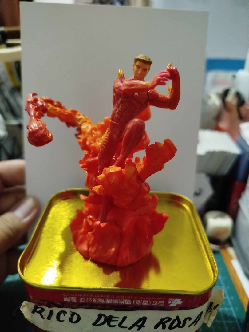 TOYBIZ marvel figure factory Human torch mystery figure variant ...