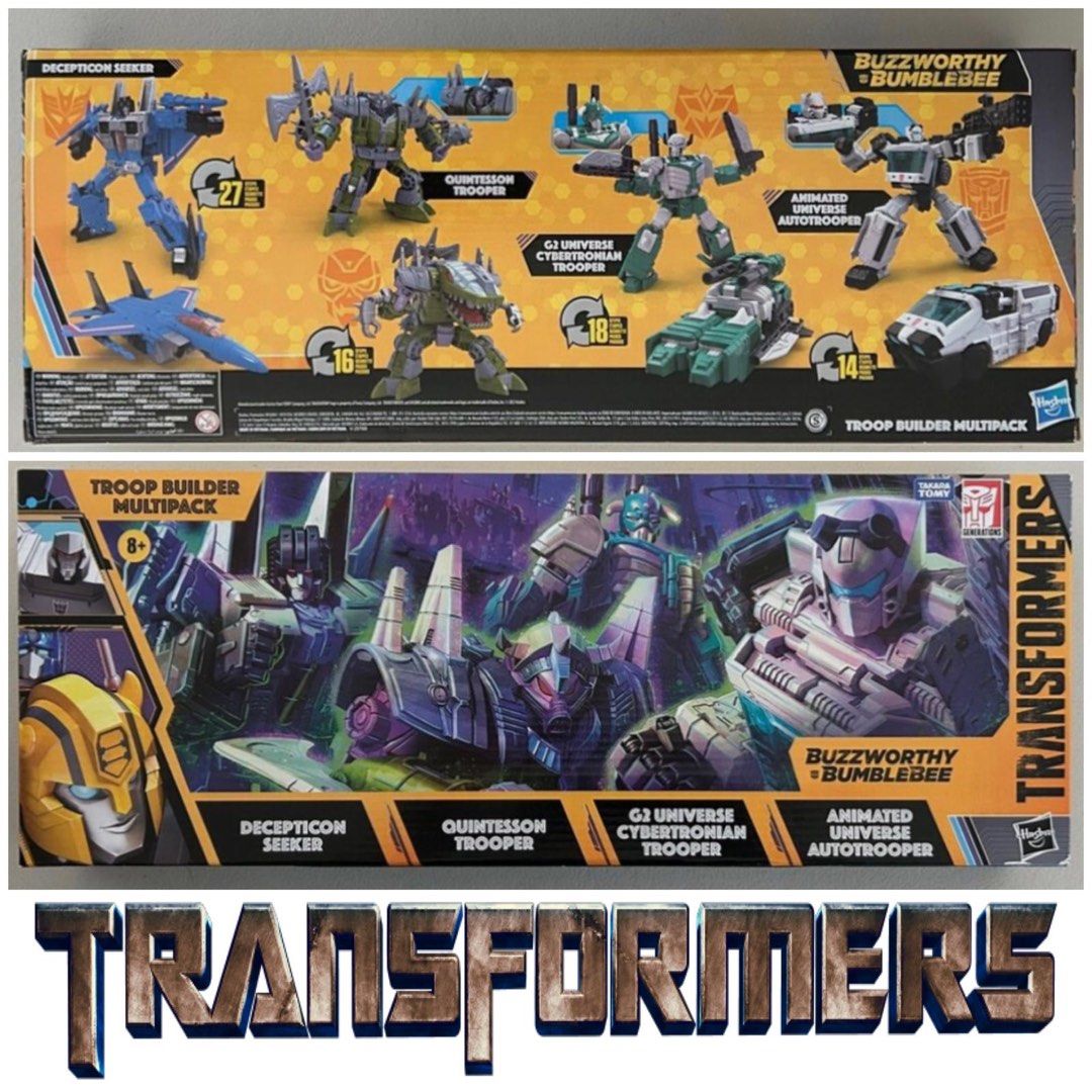Transformers Buzzworthy Bumblebee Troop Builder Multipack With 4 ...