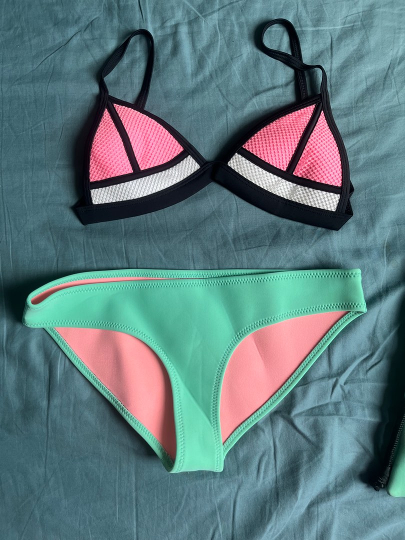 Triangl Bambi neoprene bikini in bubble mint, Women's Fashion, Swimwear ...