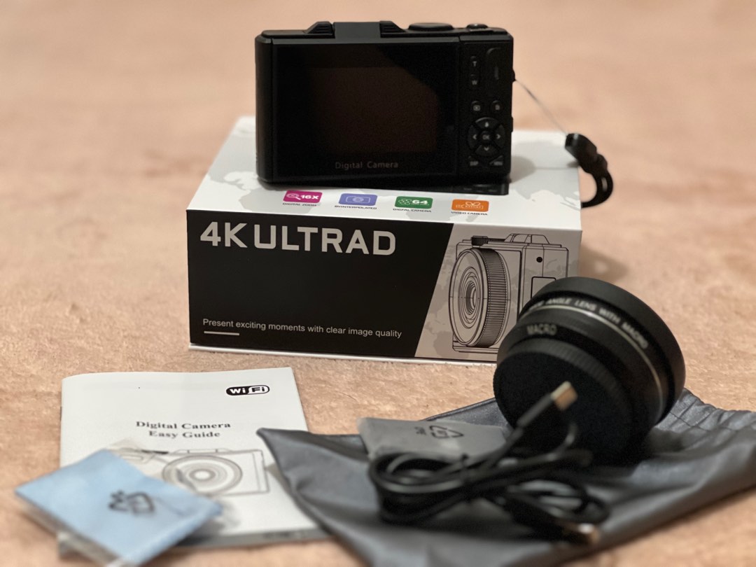 VETEK 8 Camera 64MP Digital Camera 4K Vlogging Camera 3.0Flip Screen ...