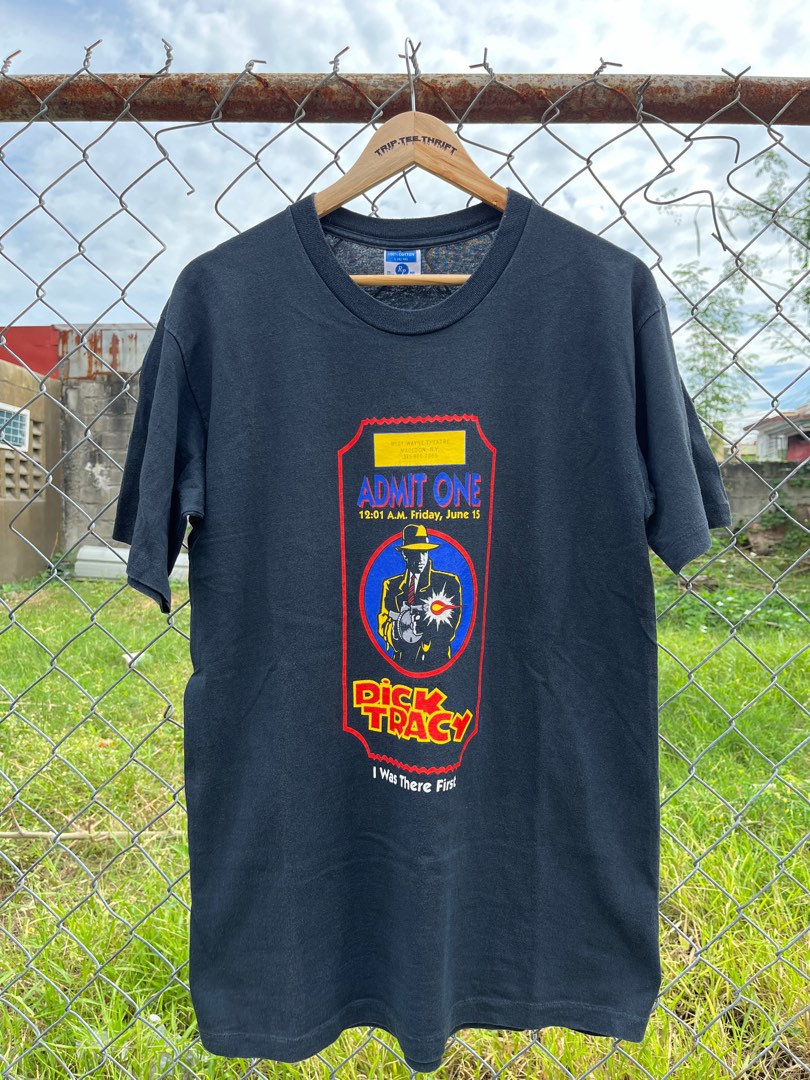Vintage Dick Tracy Movie Ticket Stub Shirt, Men's Fashion, Tops & Sets ...