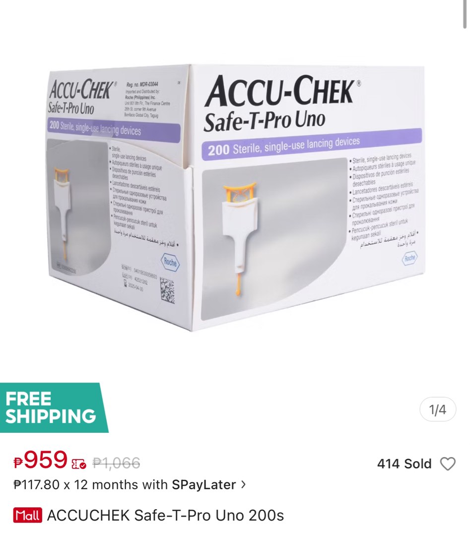 accu chek lancet 200, Health & Nutrition, Medical Supplies & Tools on ...