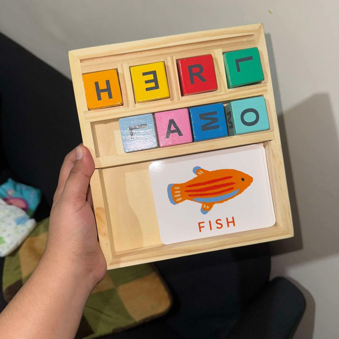 Anko Wooden Match & Spell Board, Hobbies & Toys, Toys & Games on Carousell