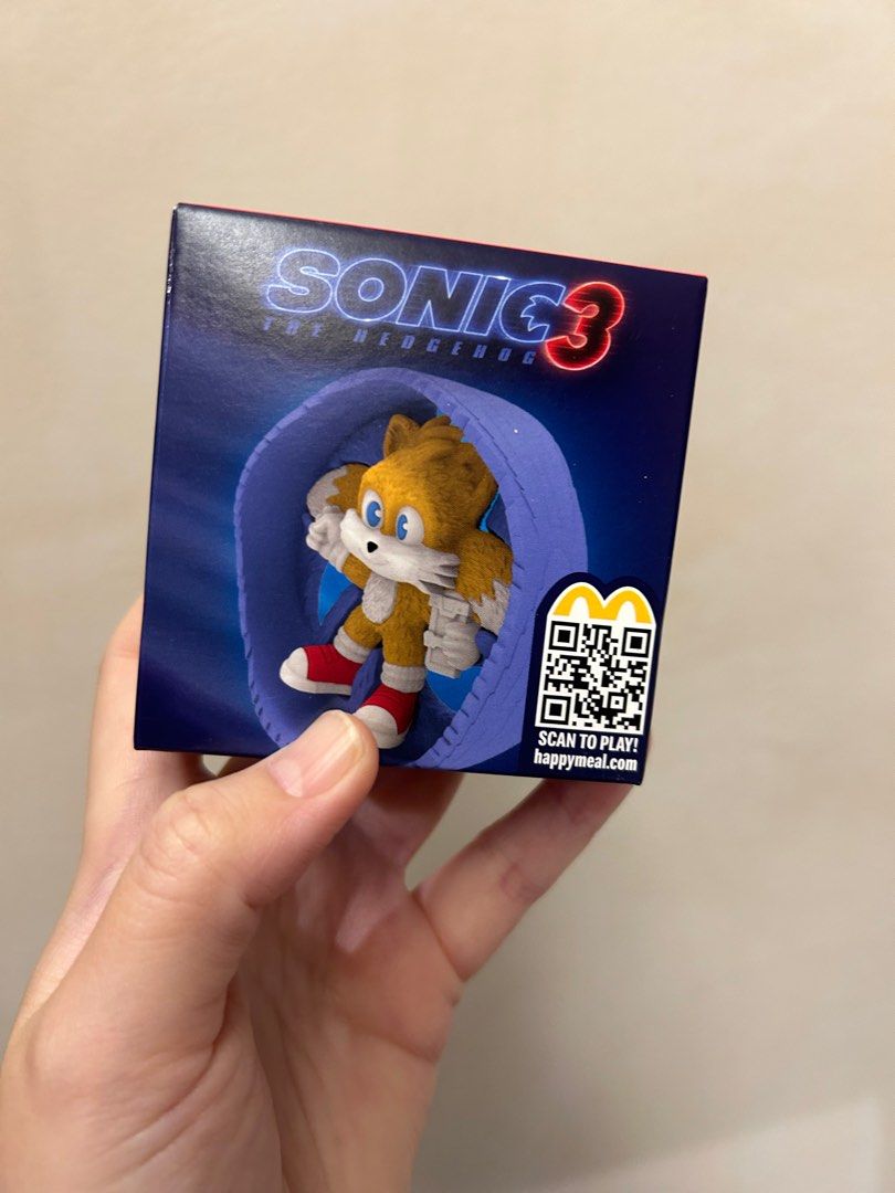 Authentic happy meal mcd McDonald MacDonald Sonic 3 the hedgehog Tails ...